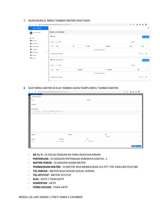 Modul pengunaan aplikasi ldl lms | PDF