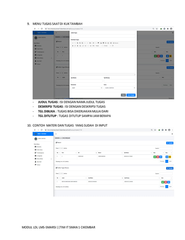 Modul pengunaan aplikasi ldl lms | PDF