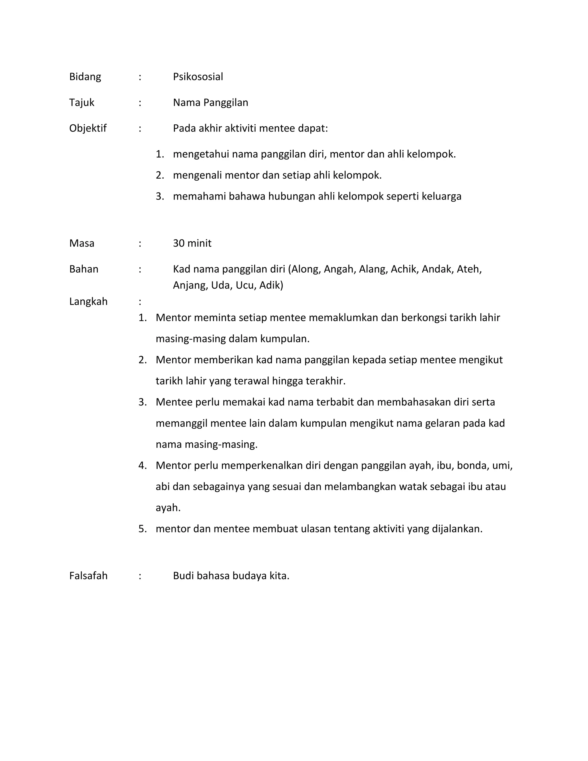 Modul penuh mentor mentee | PDF