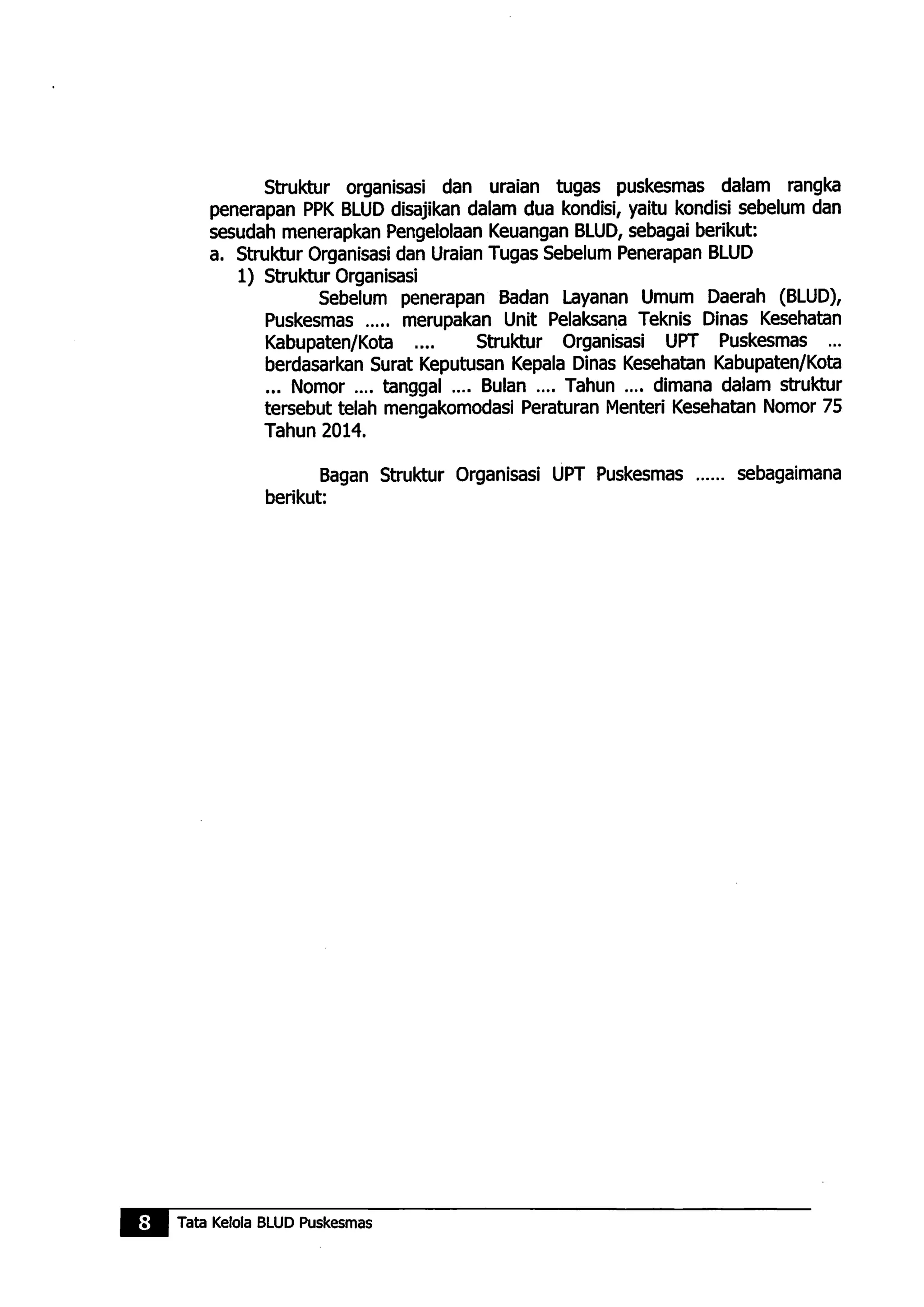 Modul Penyusunan Dokumen Administrasi Penerapan BLUD Puskesmas | PDF