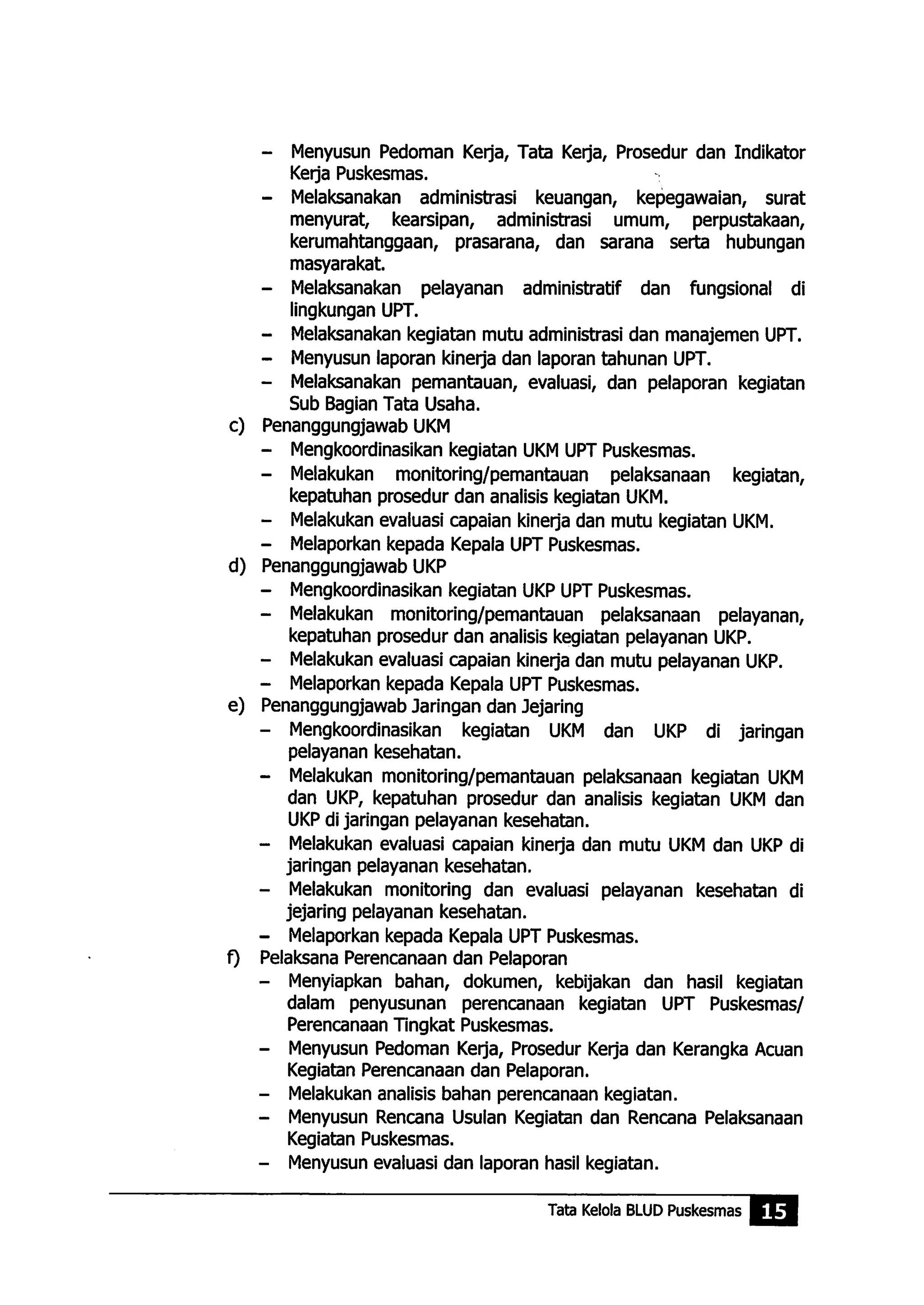 Modul Penyusunan Dokumen Administrasi Penerapan BLUD Puskesmas | PDF