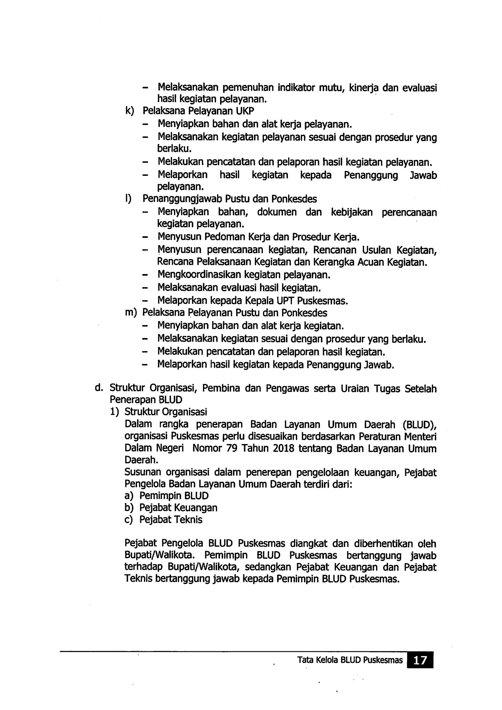 Modul Penyusunan Dokumen Administrasi Penerapan BLUD Puskesmas | PDF