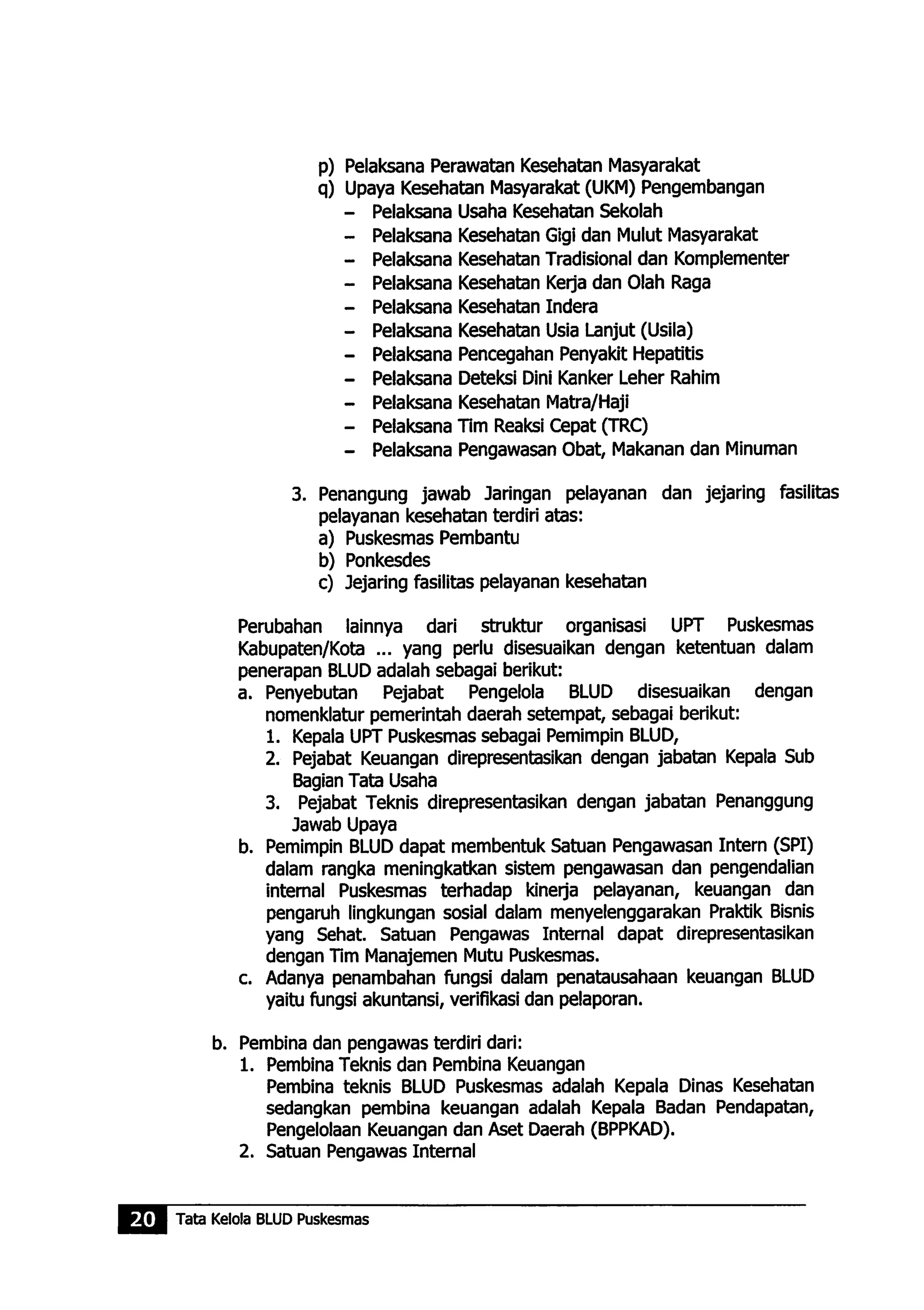 Modul Penyusunan Dokumen Administrasi Penerapan BLUD Puskesmas | PDF