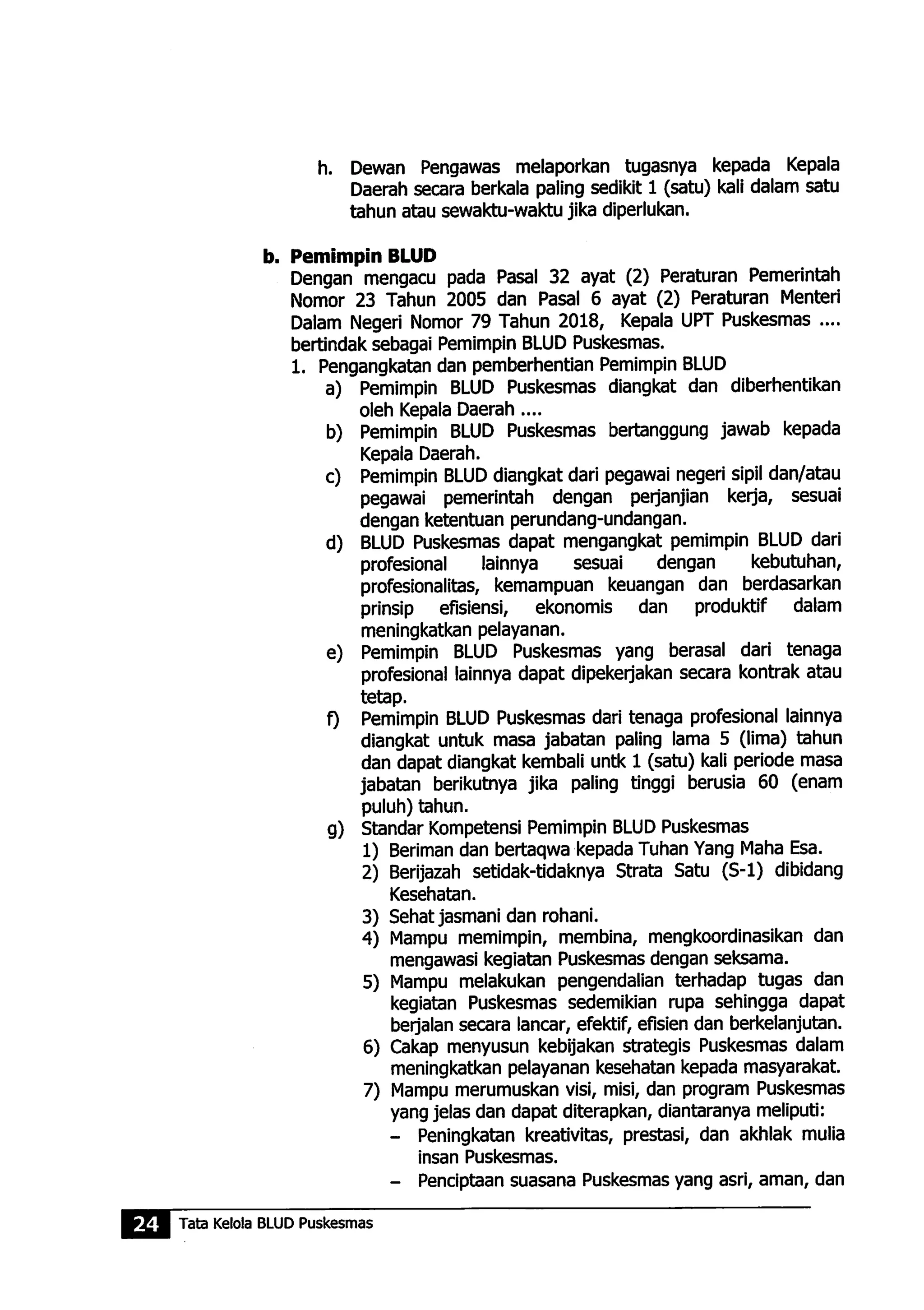 Modul Penyusunan Dokumen Administrasi Penerapan BLUD Puskesmas | PDF