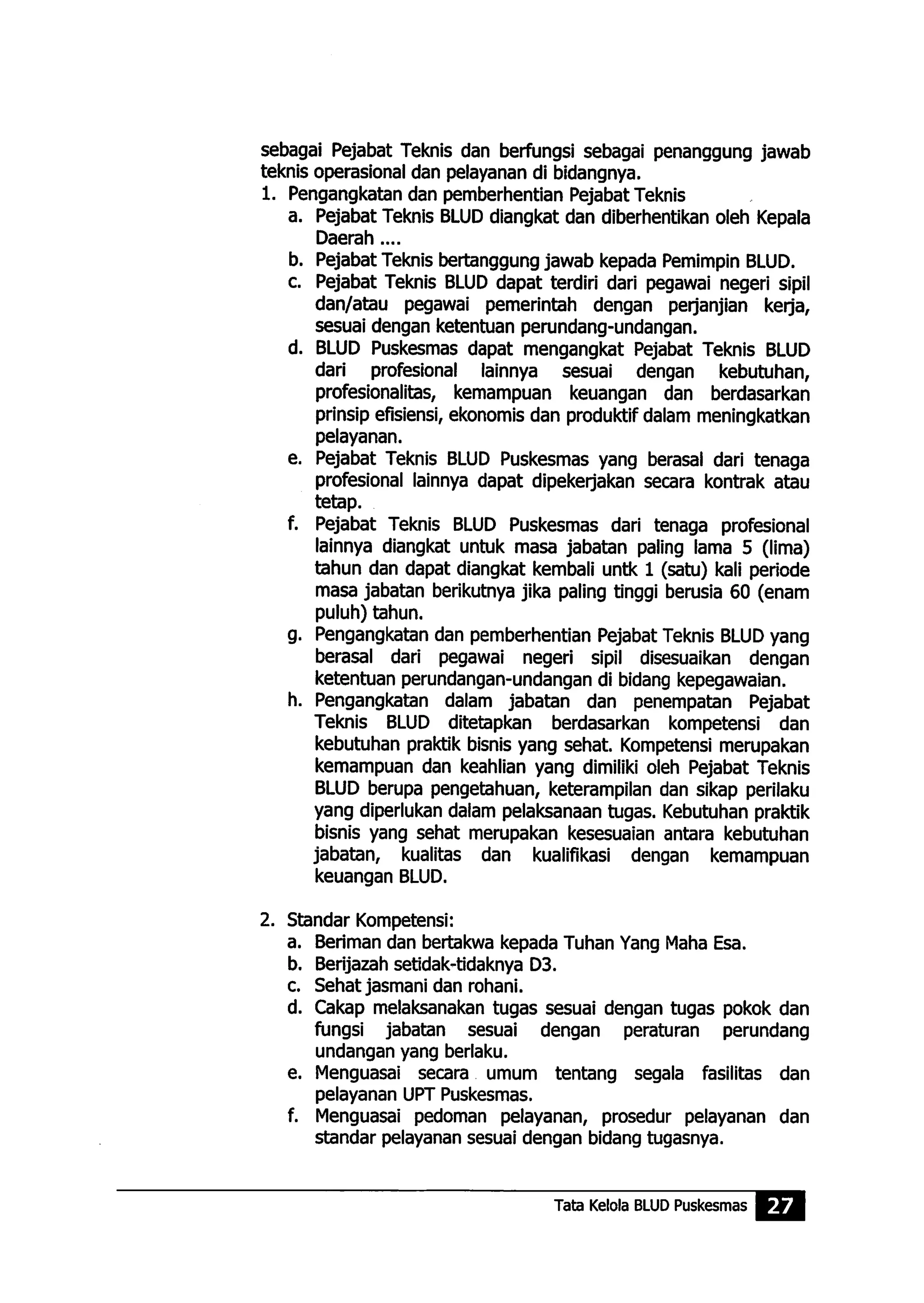 Modul Penyusunan Dokumen Administrasi Penerapan BLUD Puskesmas | PDF