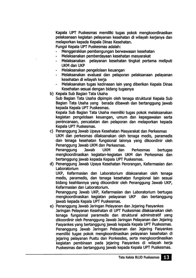 Modul Penyusunan Dokumen Administrasi Penerapan BLUD Puskesmas | PDF