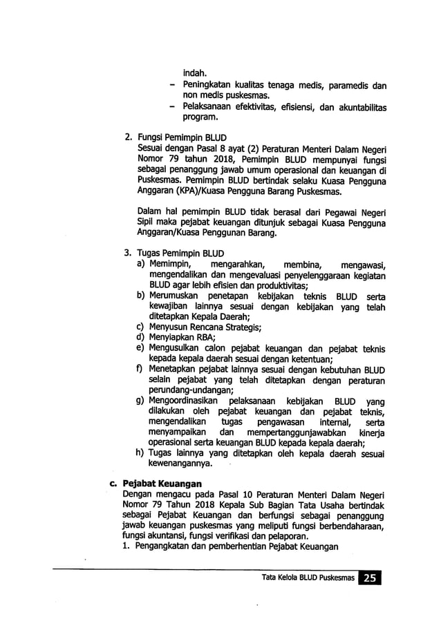 Modul Penyusunan Dokumen Administrasi Penerapan BLUD Puskesmas | PDF