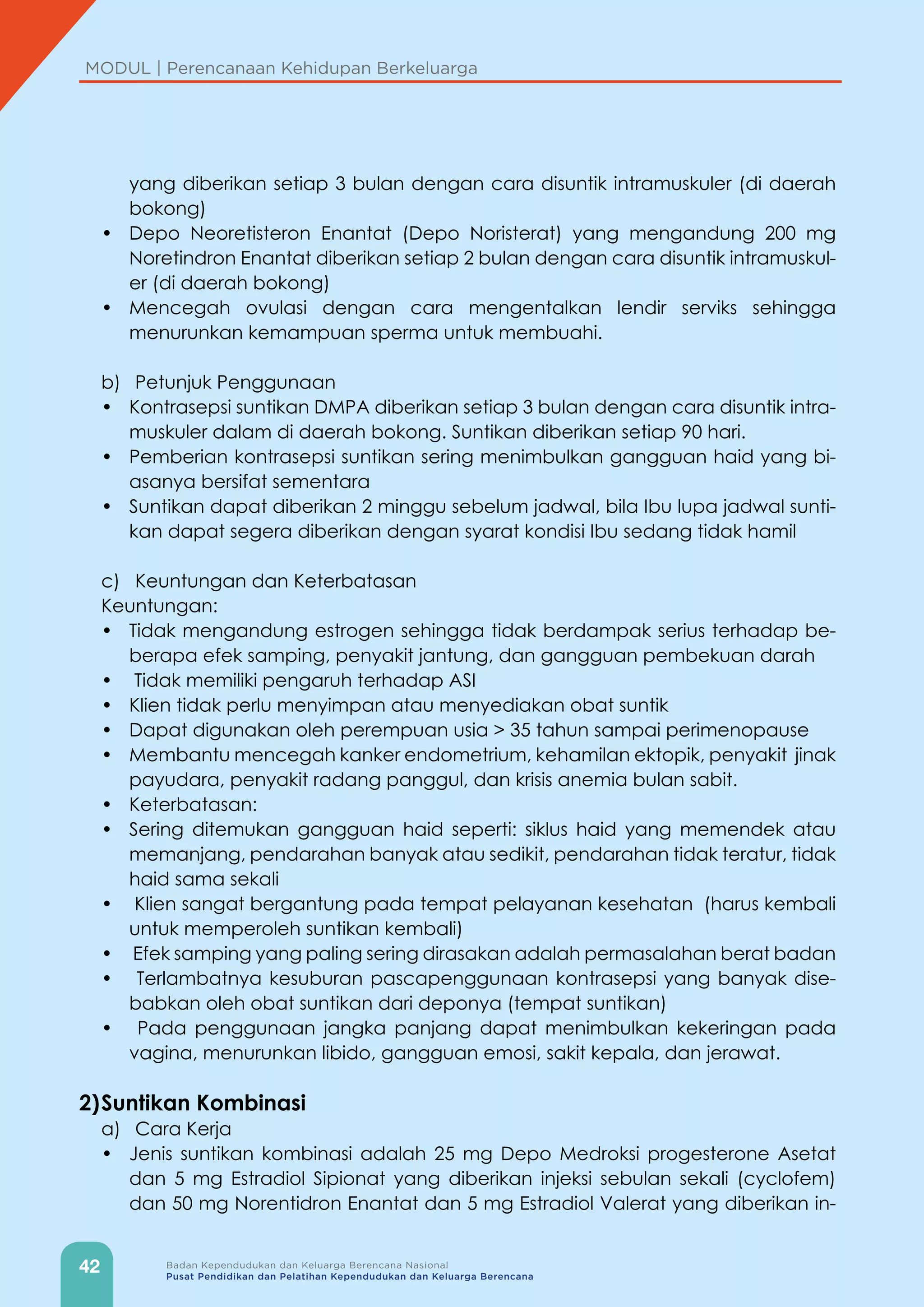 Modul perencanaan kehidupan berkeluarga bkkbn rev4 | PDF