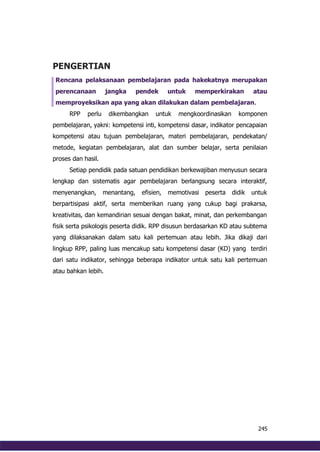Pengembangan Rencana Pelaksanaan Pembelajaran (RPP) | PDF