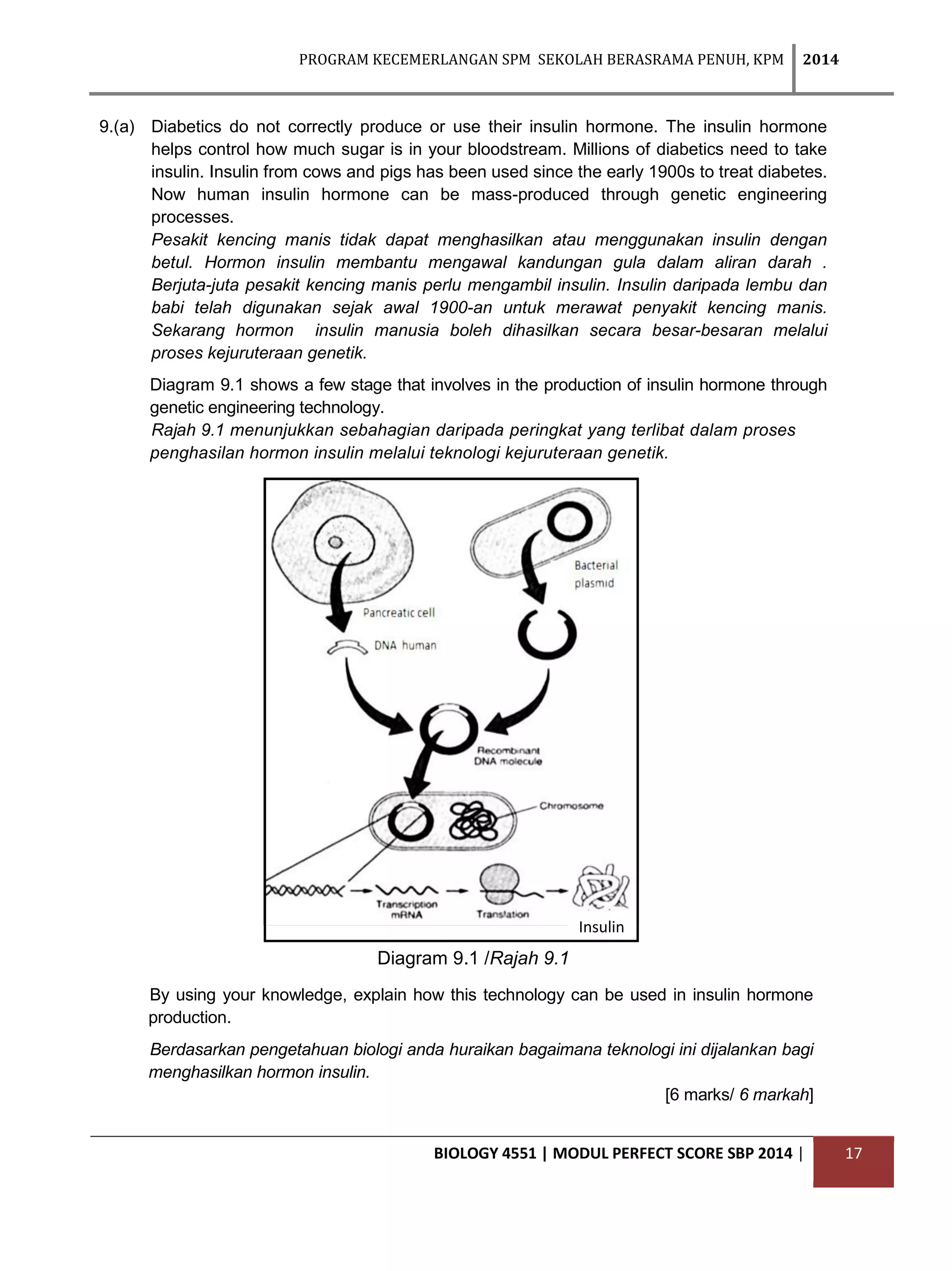 Modul perfect score sbp biology spm 2014 | PDF | Blood Disorders ...