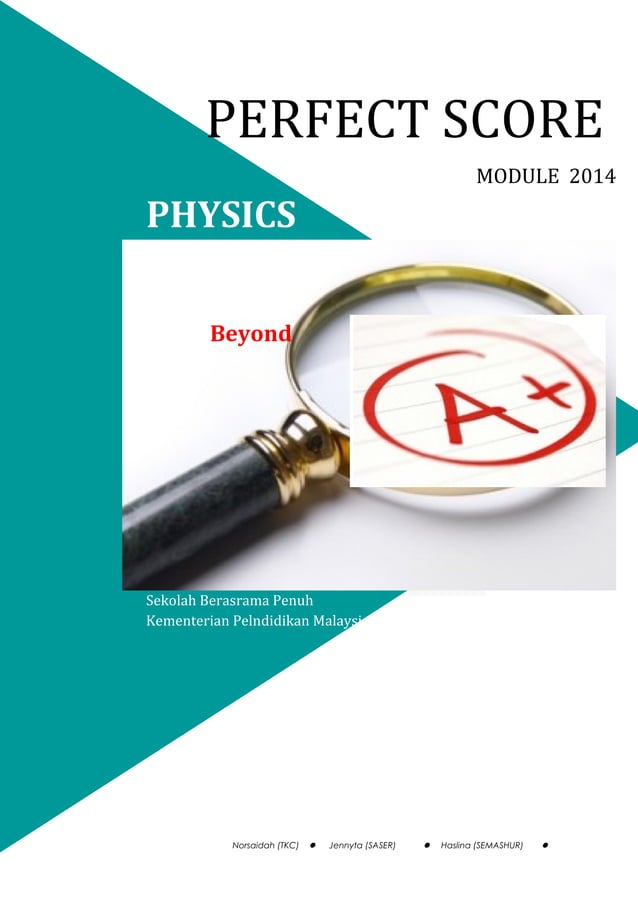 Modul perfect score sbp physics spm 2014 | DOC | Chemistry | Science