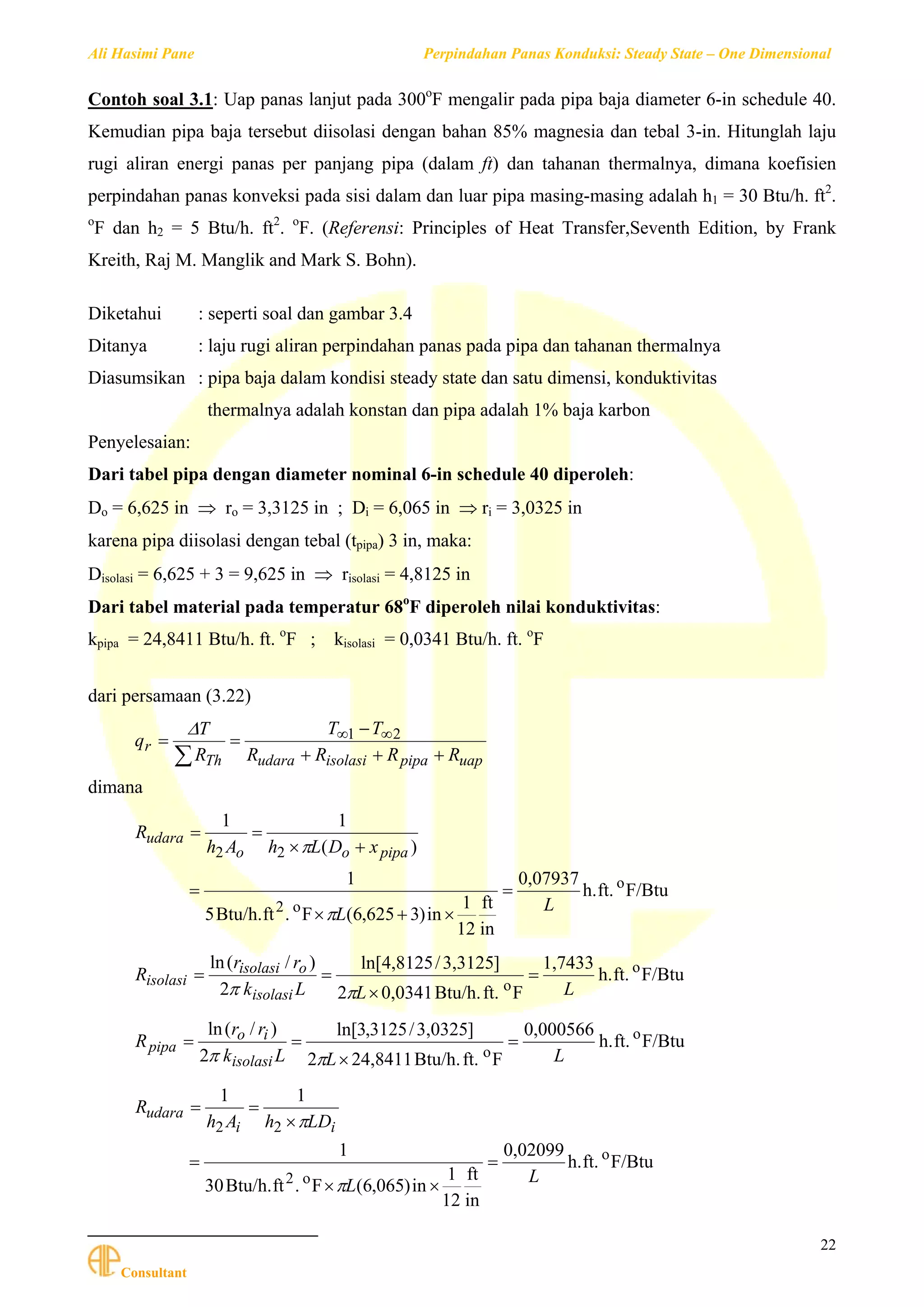 Modul perpindahan panas konduksi steady state one dimensional | PDF