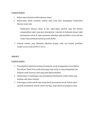 Modul Persampelan Rawak | PDF
