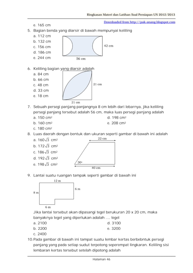 Modul persiapan un matematika smk 2013 | PDF