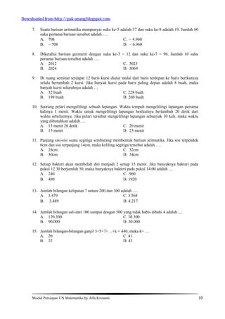 Modul persiapan un matematika smp 2013 | PDF