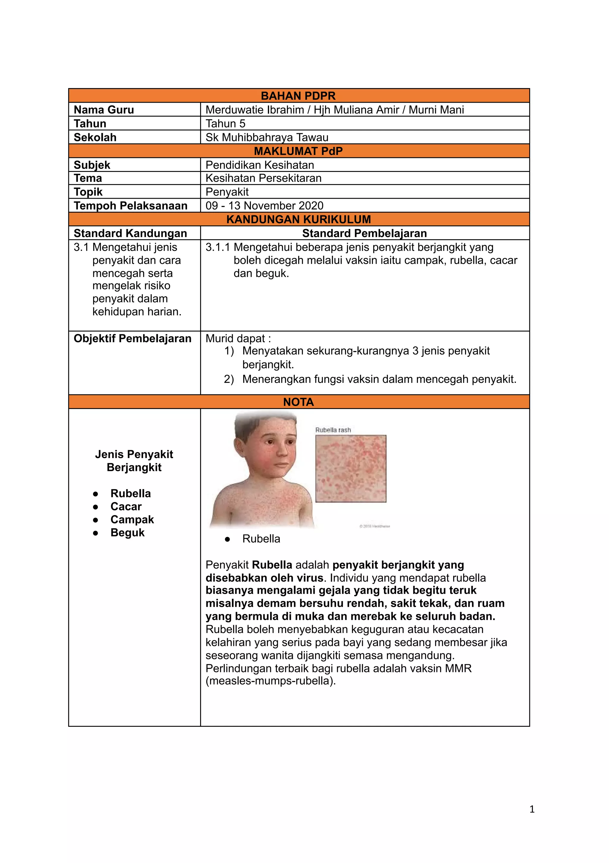 Modul pk tahun 5 penyakit berjangkit | PDF