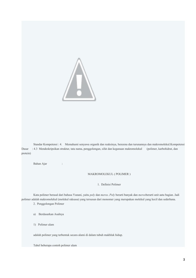 Modul polimer kelas xii sma bss malang | DOC