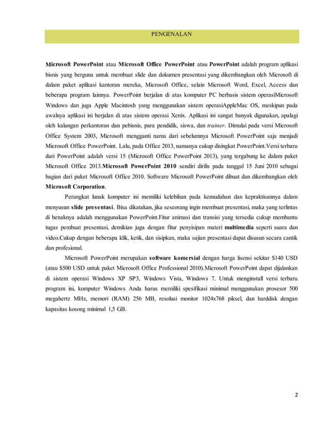 Modul Singkat Power Point Docx