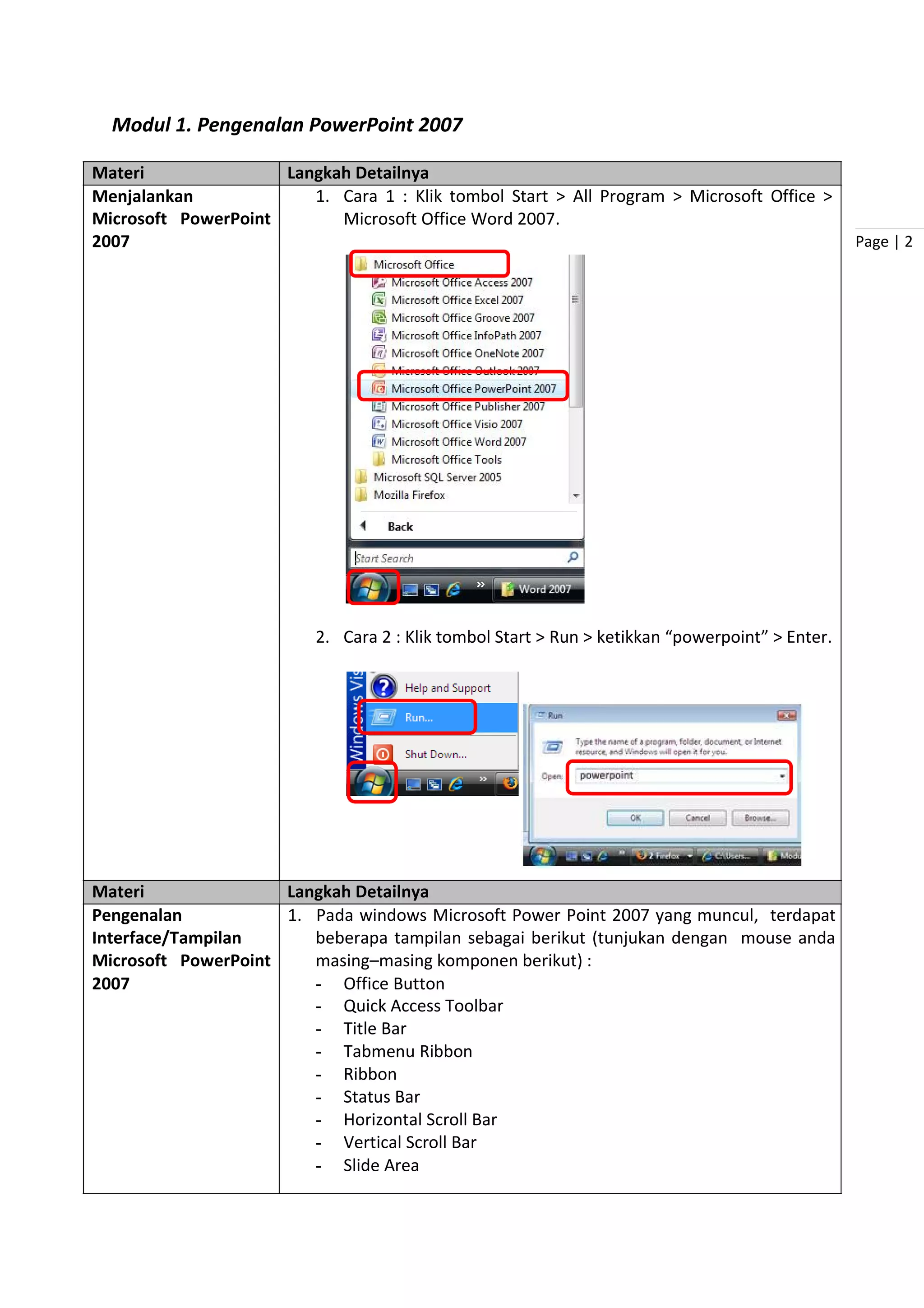 Modul power point mandiri | PDF