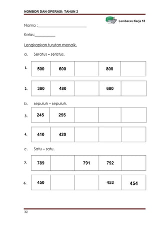 Modul p&p matematik nombor dan operasi thn 2 | PDF