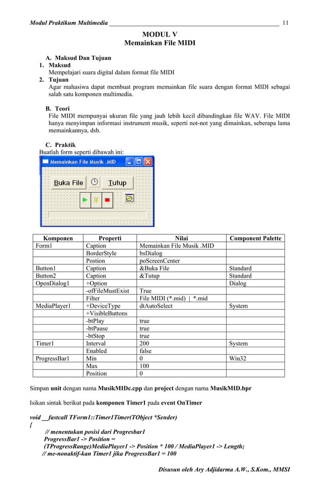 Modul prakmultimedia | PDF