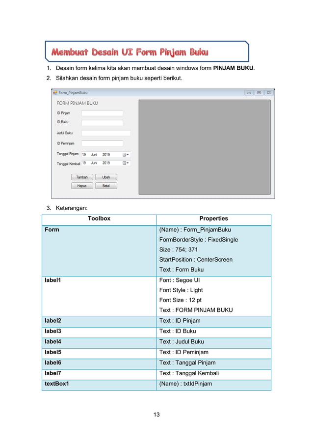 Modul Praktikum 11 - Pemorgraman Visual | PDF