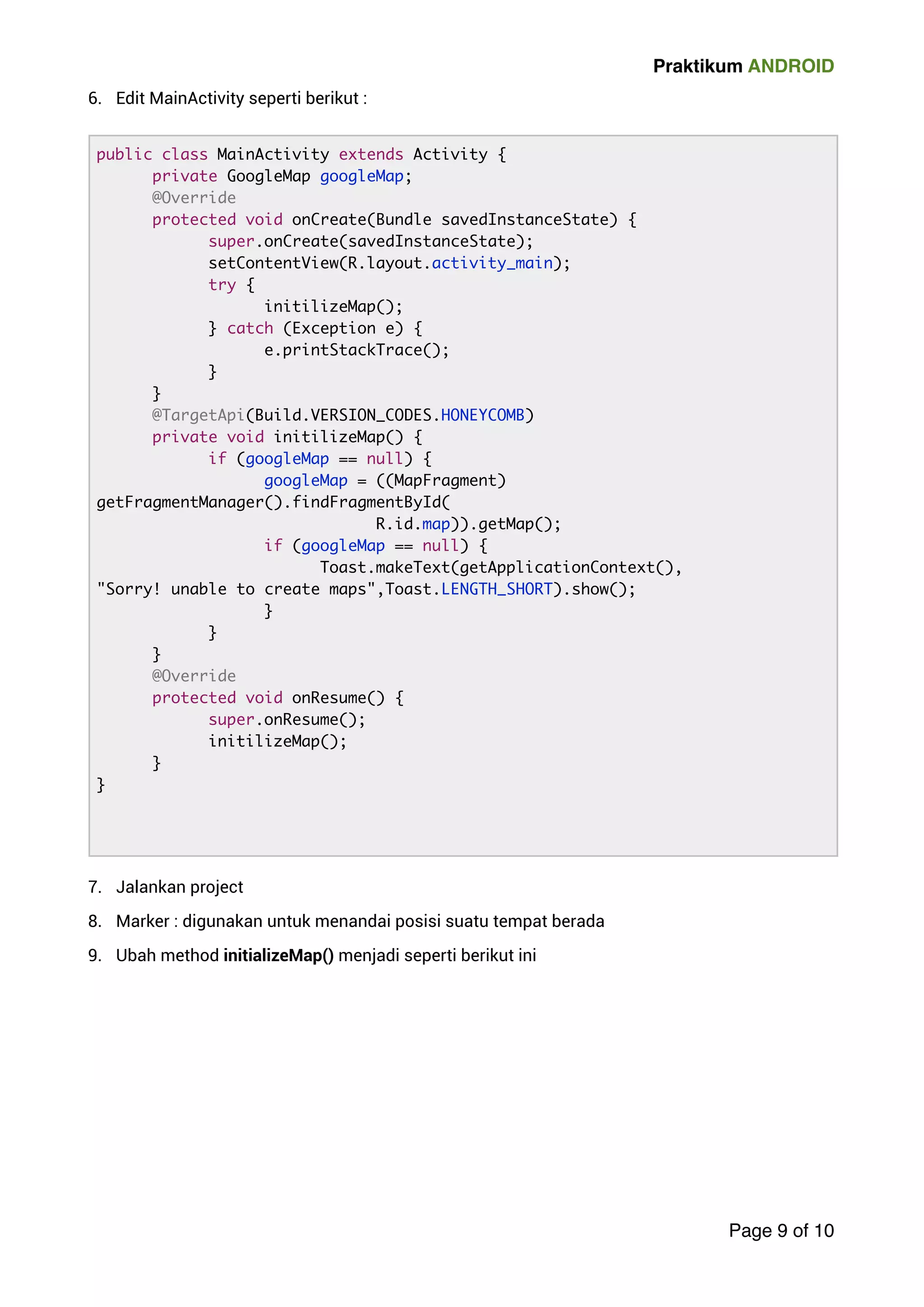 Modul praktikum 16 - Android Sudaryatno | PDF