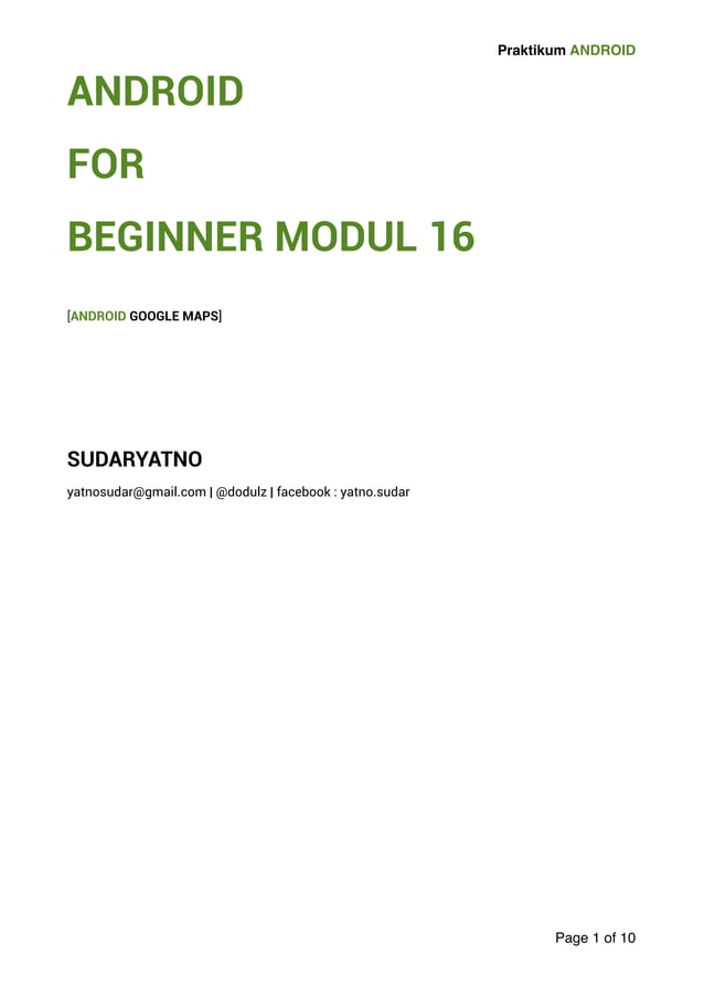 Modul praktikum 16 - Android Sudaryatno | PDF