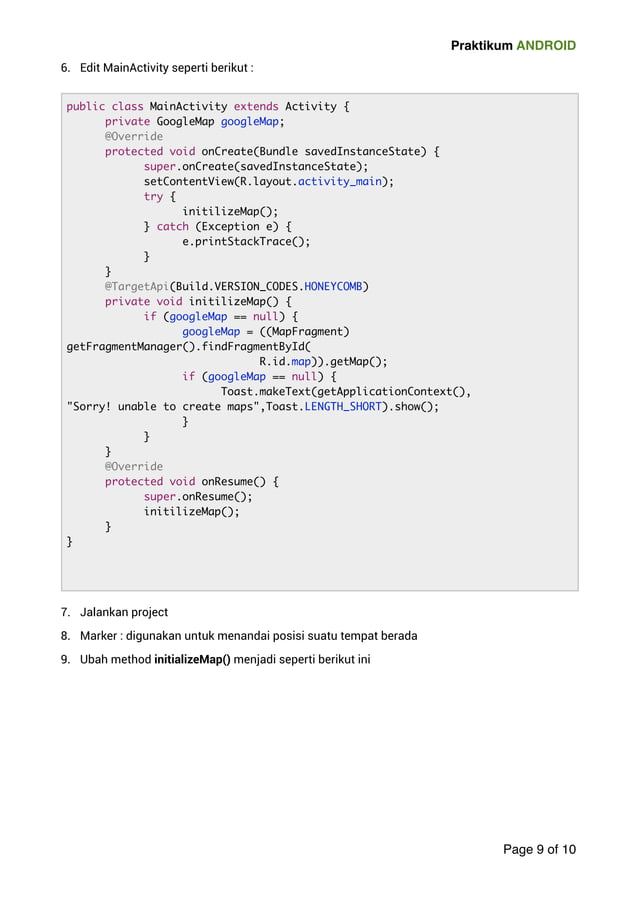 Modul praktikum 16 - Android Sudaryatno | PDF