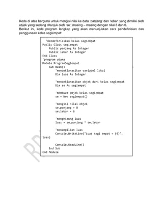 Modul praktikum 1 pemrograman desktop | PDF