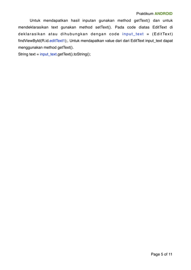 Modul praktikum 2 - Android Sudaryatno | PDF
