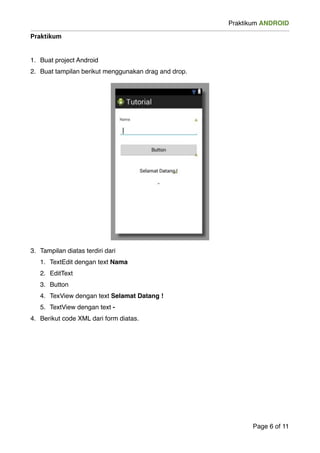 Modul praktikum 2 - Android Sudaryatno | PDF