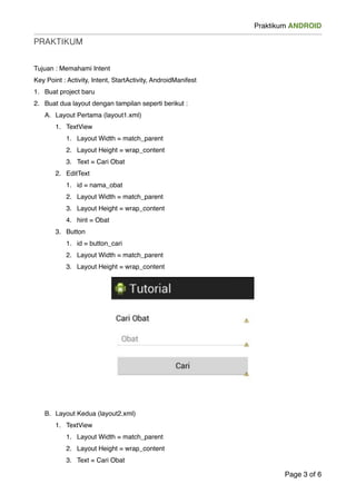 Modul praktikum 3 - Android Sudaryatno | PDF