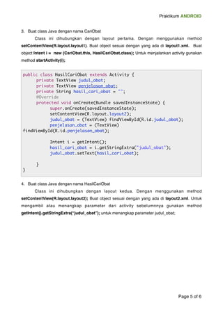 Modul praktikum 3 - Android Sudaryatno | PDF