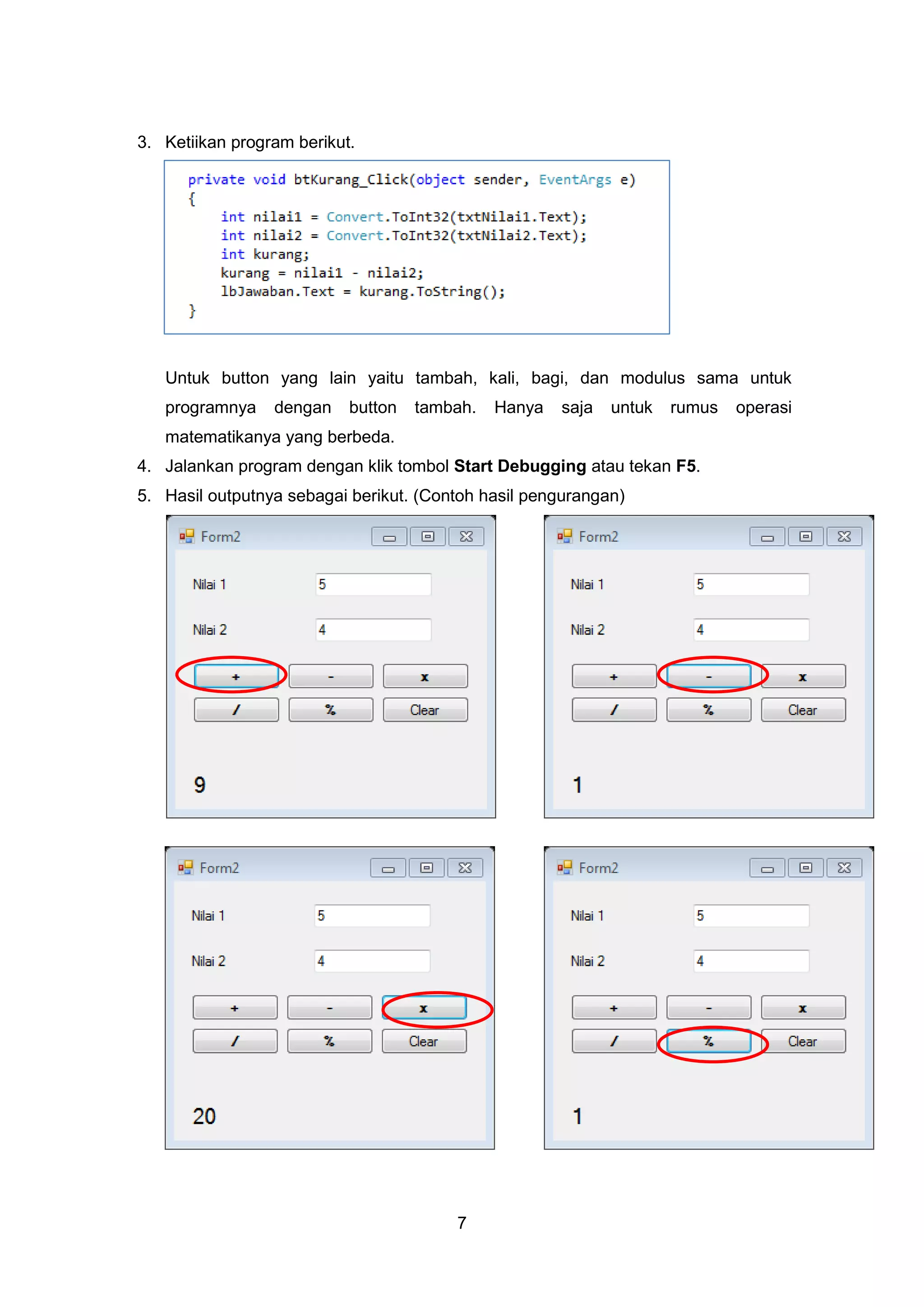 Modul Praktikum 3 - Pemrograman Visual | PDF