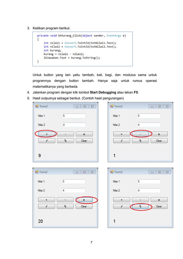 Modul Praktikum 3 - Pemrograman Visual | PDF