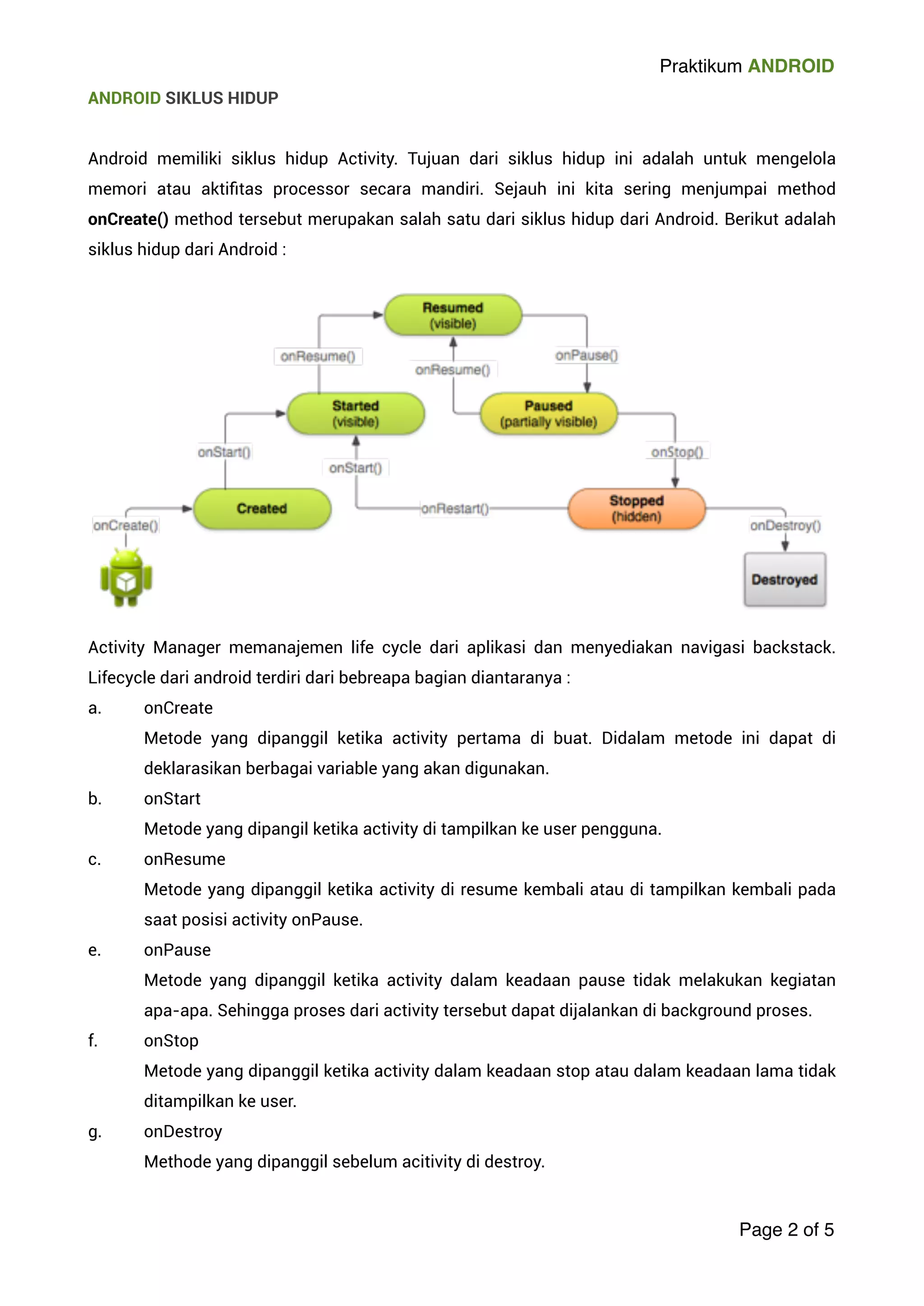Modul praktikum 4 - Android Sudaryatno | PDF