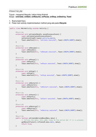 Modul praktikum 4 - Android Sudaryatno | PDF