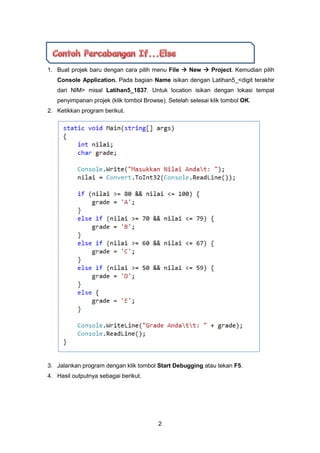 Modul Praktikum 4 - Pemrograman Visual | PDF