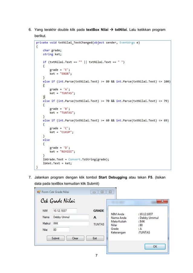 Modul Praktikum 4 - Pemrograman Visual | PDF