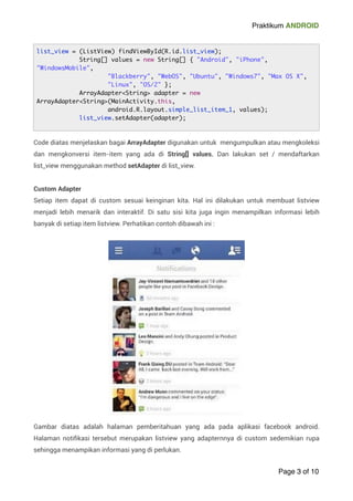 Modul praktikum 5 - Android Sudaryatno | PDF