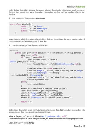 Modul praktikum 5 - Android Sudaryatno | PDF