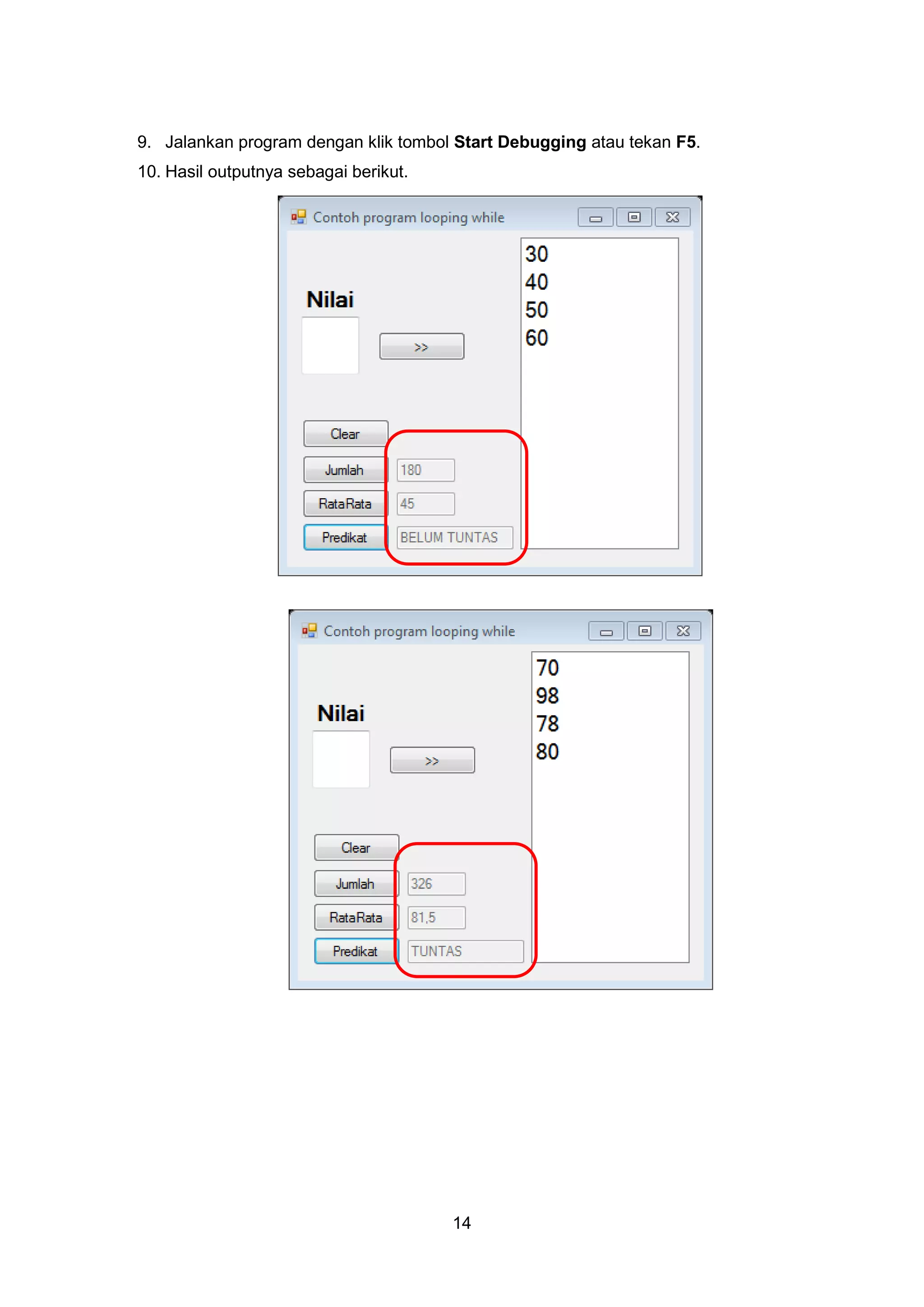 Modul Praktikum 5 - Pemrograman Visual | PDF
