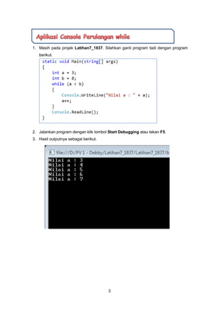 Modul Praktikum 5 - Pemrograman Visual | PDF