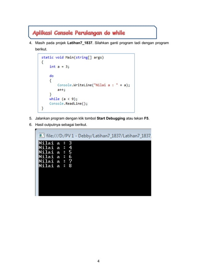 Modul Praktikum 5 - Pemrograman Visual | PDF