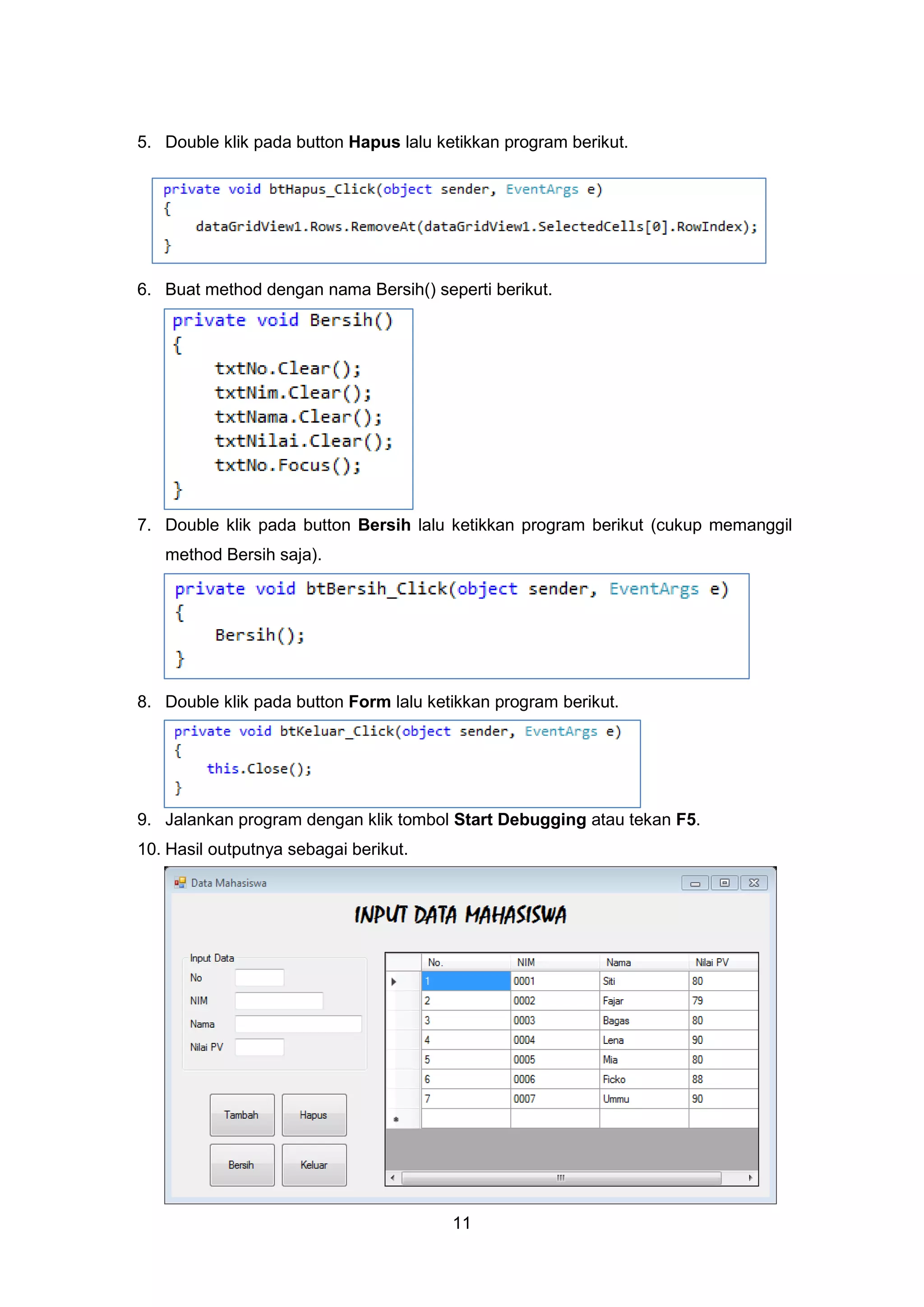 Modul Praktikum 6 - Pemrograman Visual | PDF