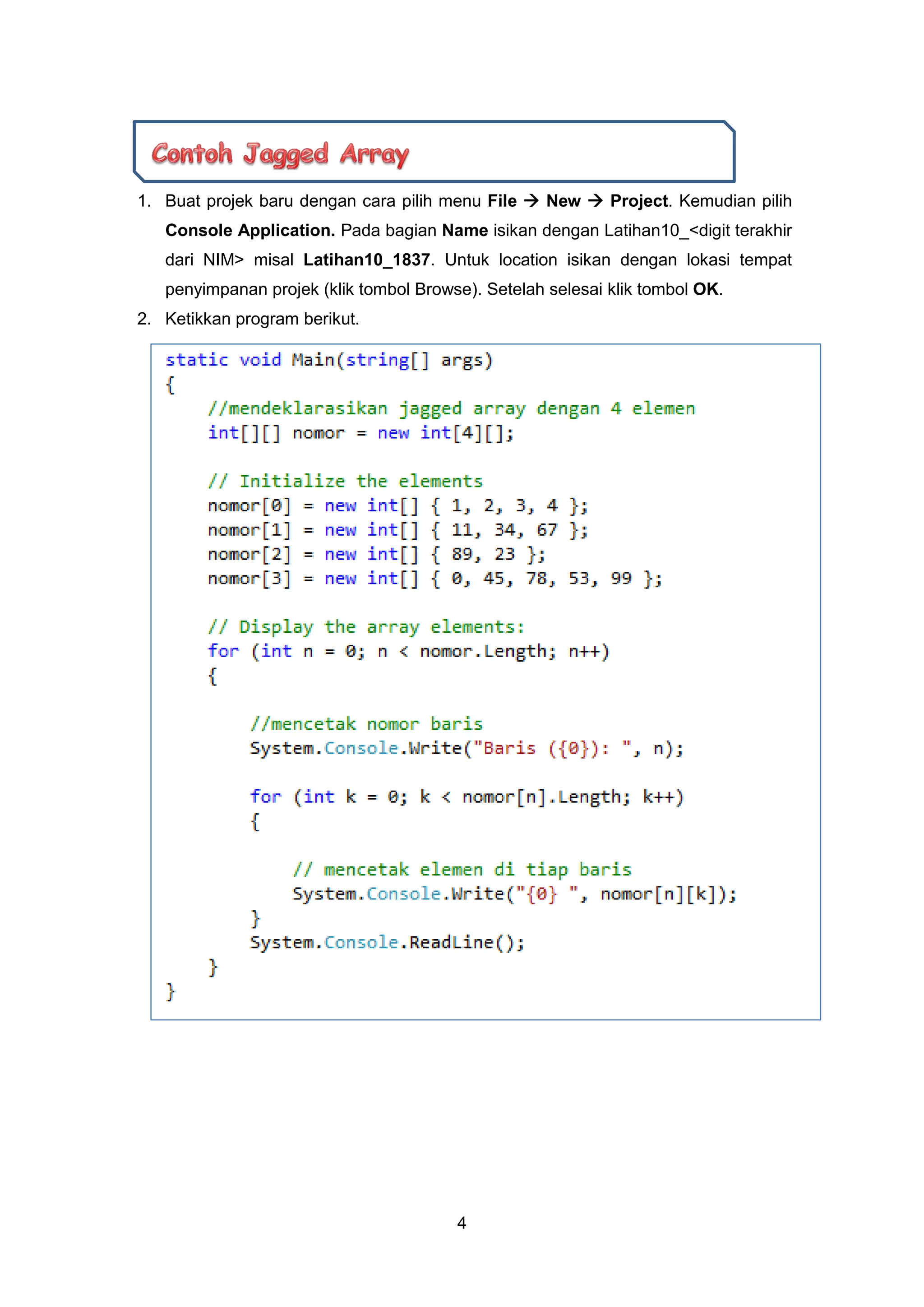 Modul Praktikum 6 - Pemrograman Visual | PDF
