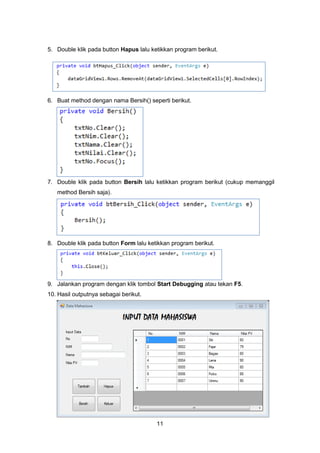 Modul Praktikum 6 - Pemrograman Visual | PDF