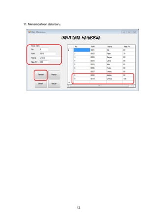 Modul Praktikum 6 - Pemrograman Visual | PDF