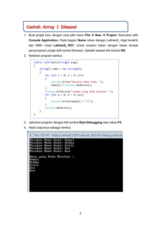 Modul Praktikum 6 - Pemrograman Visual | PDF